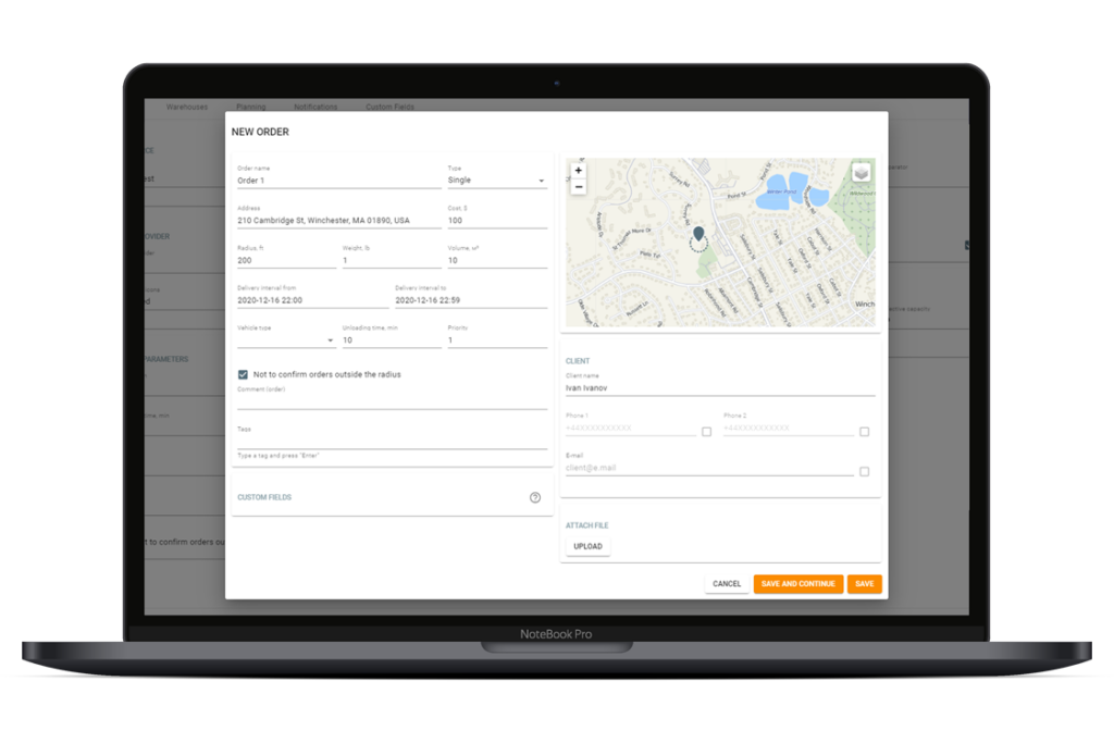 Web-Based Delivery Monitoring Software with Android/iOS Courier Apps