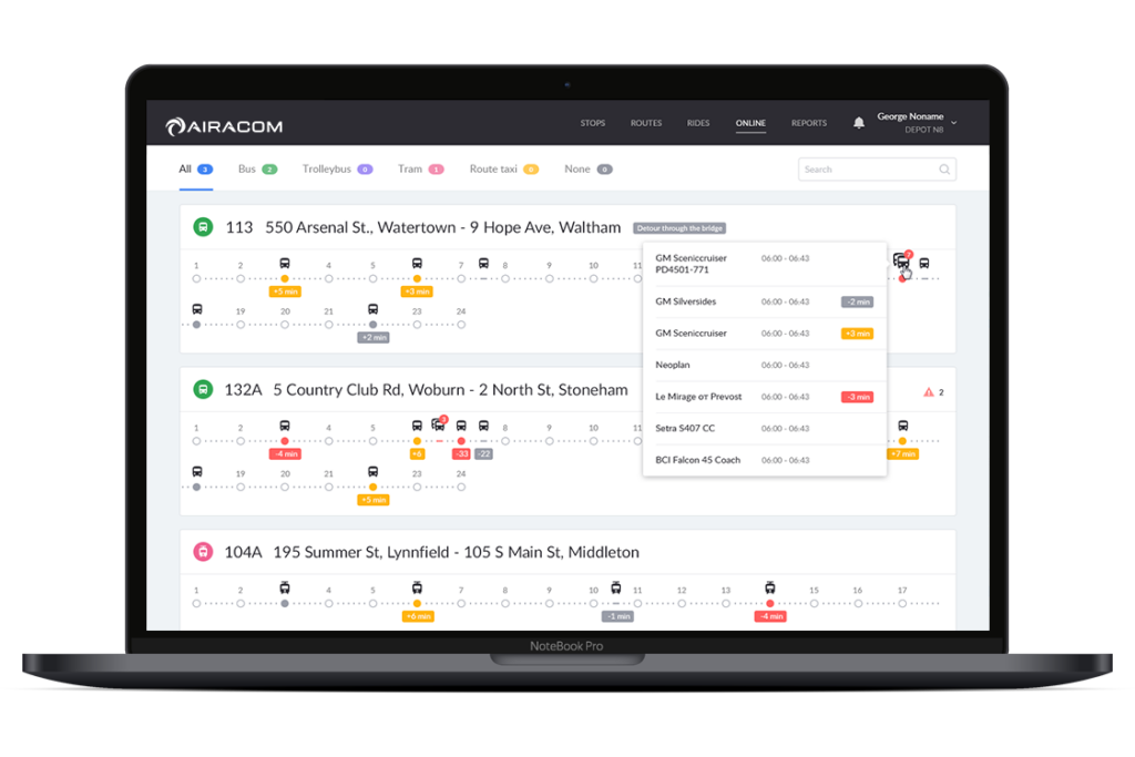 Public Transport Management Software - Advanced IoT Telematics